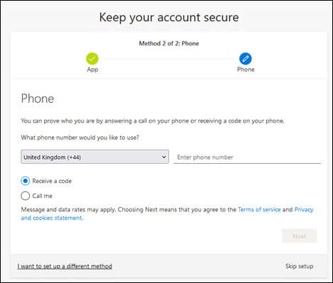 Adding Multiple 365 MFA Methods